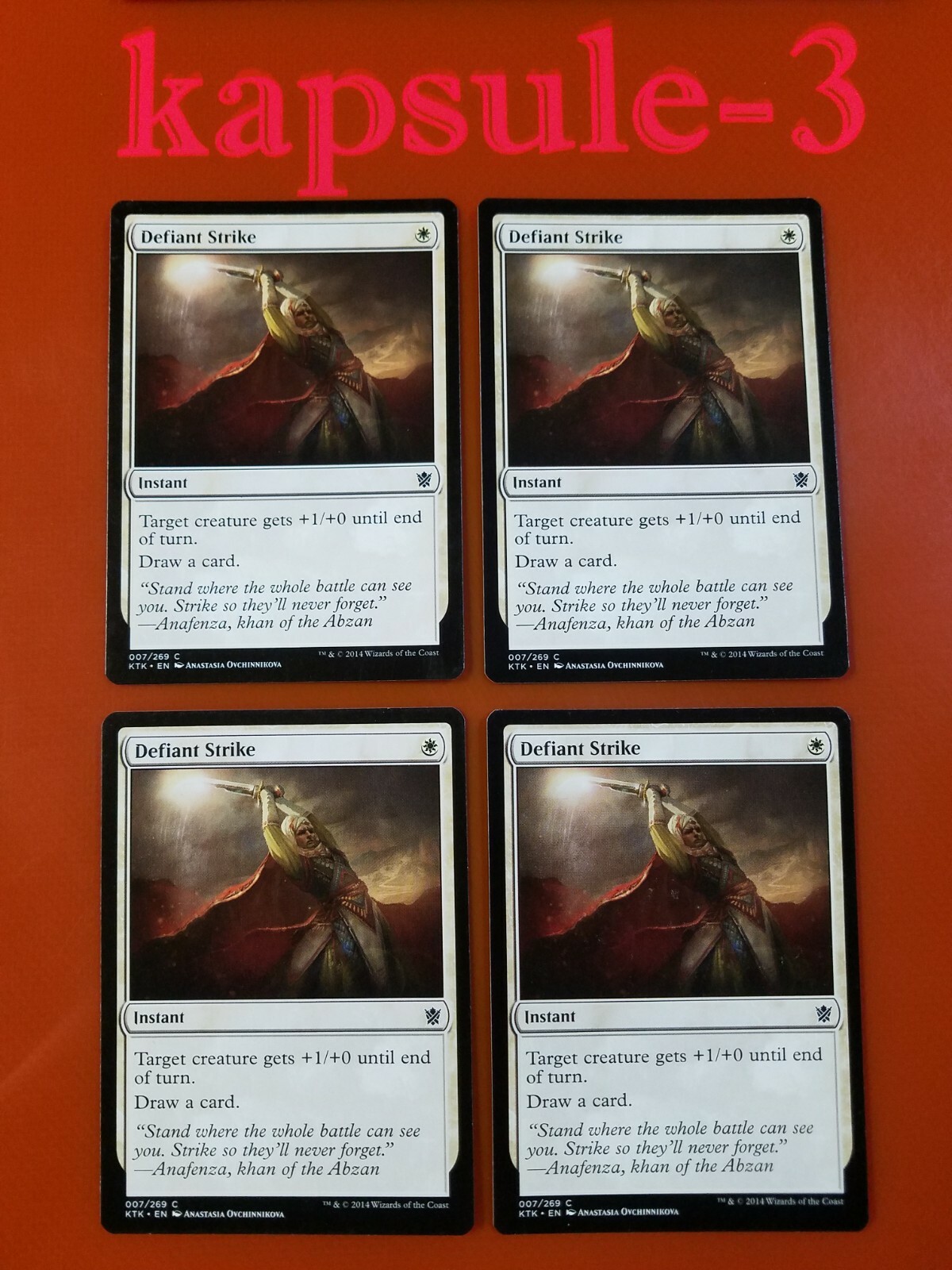 4x Defiant Strike | Khans of Tarkir | MTG Magic Cards | eBay