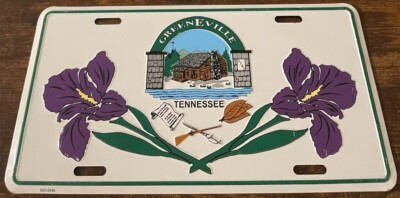 Greenville Tennessee Booster License Plate Appalachian Purple Iris ...