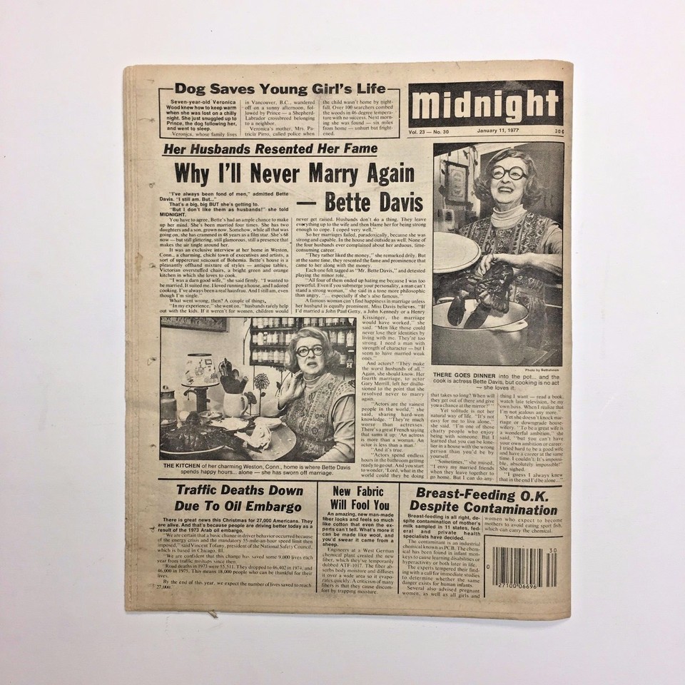 Midnight Magazine Tabloid Newspaper 1977 Sophia Loren Jimmy Hoffa JFK ...