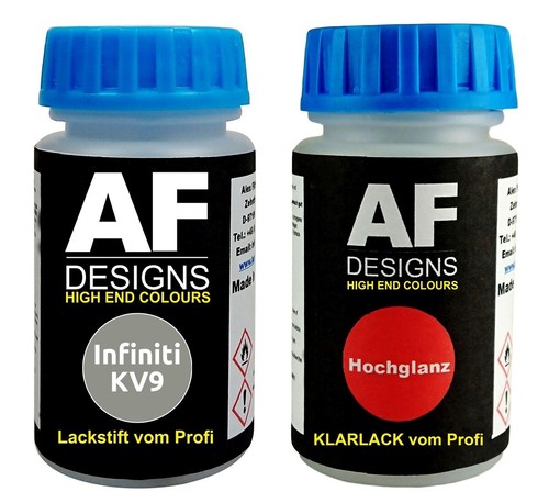 Lackstift für Infiniti KV9 Warm Silver Perl Metallic + Klarlack je 50ml ...