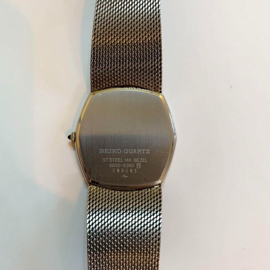 SEIKO CREDOR 5930-5360 14K BEZEL Silver Dial Quartz Men's SEIKO CREDOR 5930-5360 14K BEZEL Silver Dial Quartz Men's