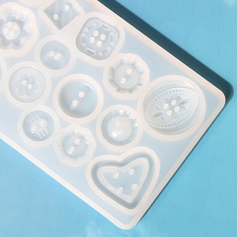 Handmade Button Silicone Resin Casting Molds Tiny Button Epoxy Pendant ...