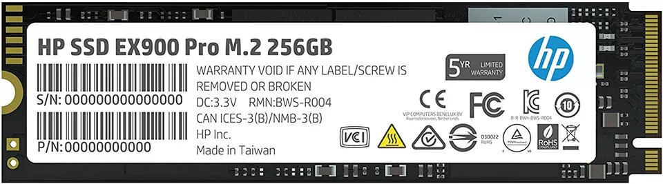 M.2 NVMe SSD Single Notch 128GB 256GB 512GB with Windows 10/Windows 11 ...
