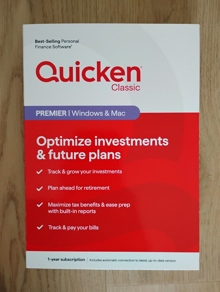 Quicken Classic Premier for New Subscribers 1 Year Subscription Windows ...