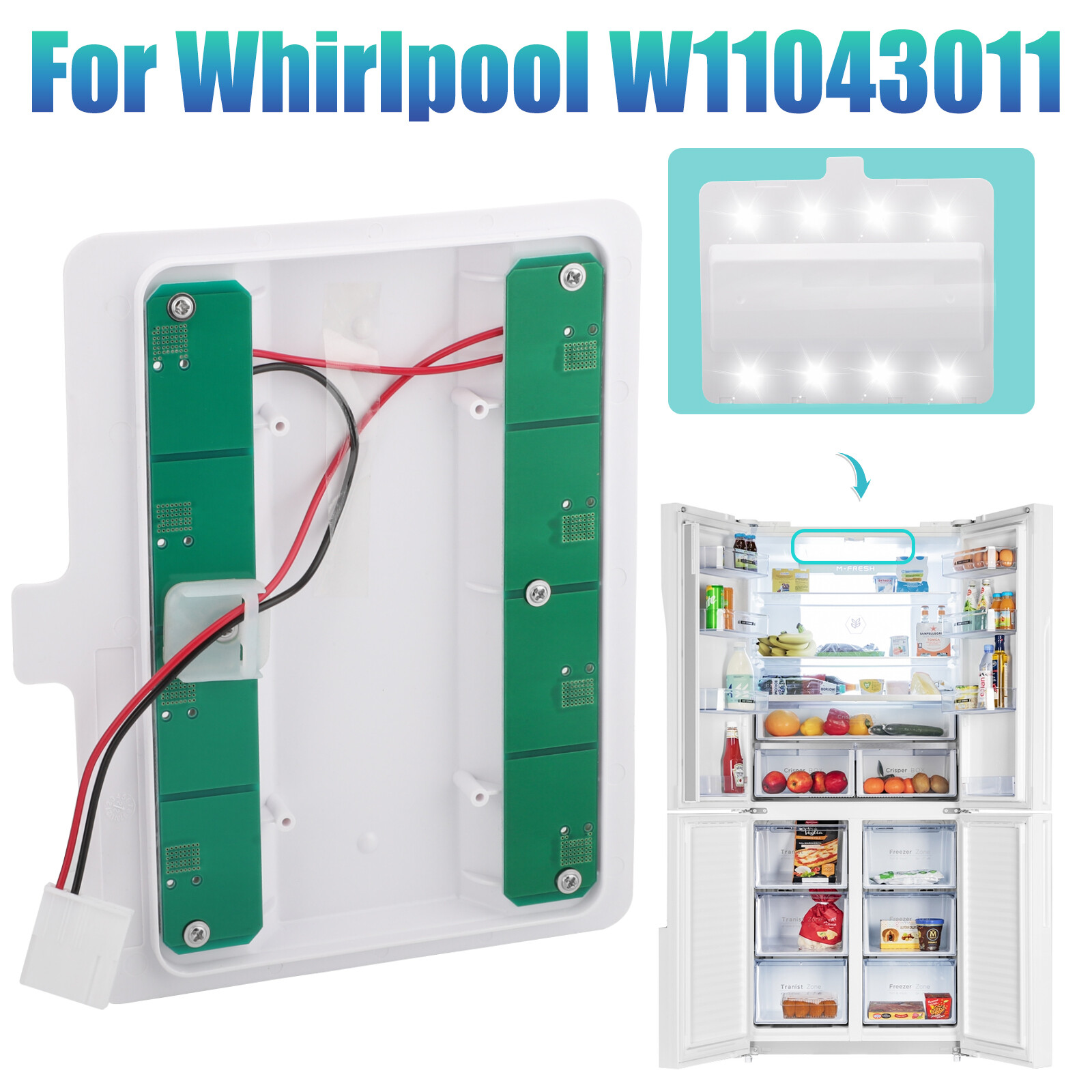 LED Module Light Replacement Kit For Whirlpool Refrigerators W11043011 ...