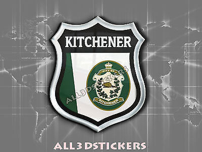 3D Emblem Sticker Resin Domed Flag Kitchener - Adhesive Decal Vinyl | eBay