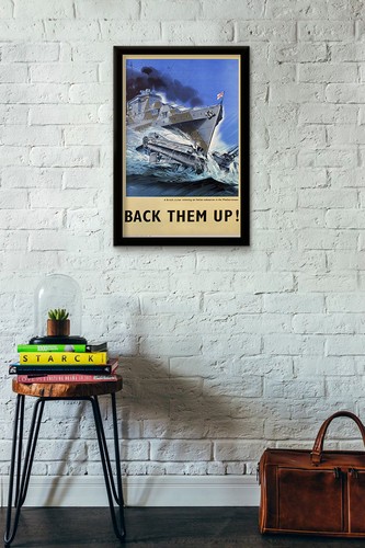 WW2 Propaganda Poster - Back Them Up, WWII British Military Poster ...