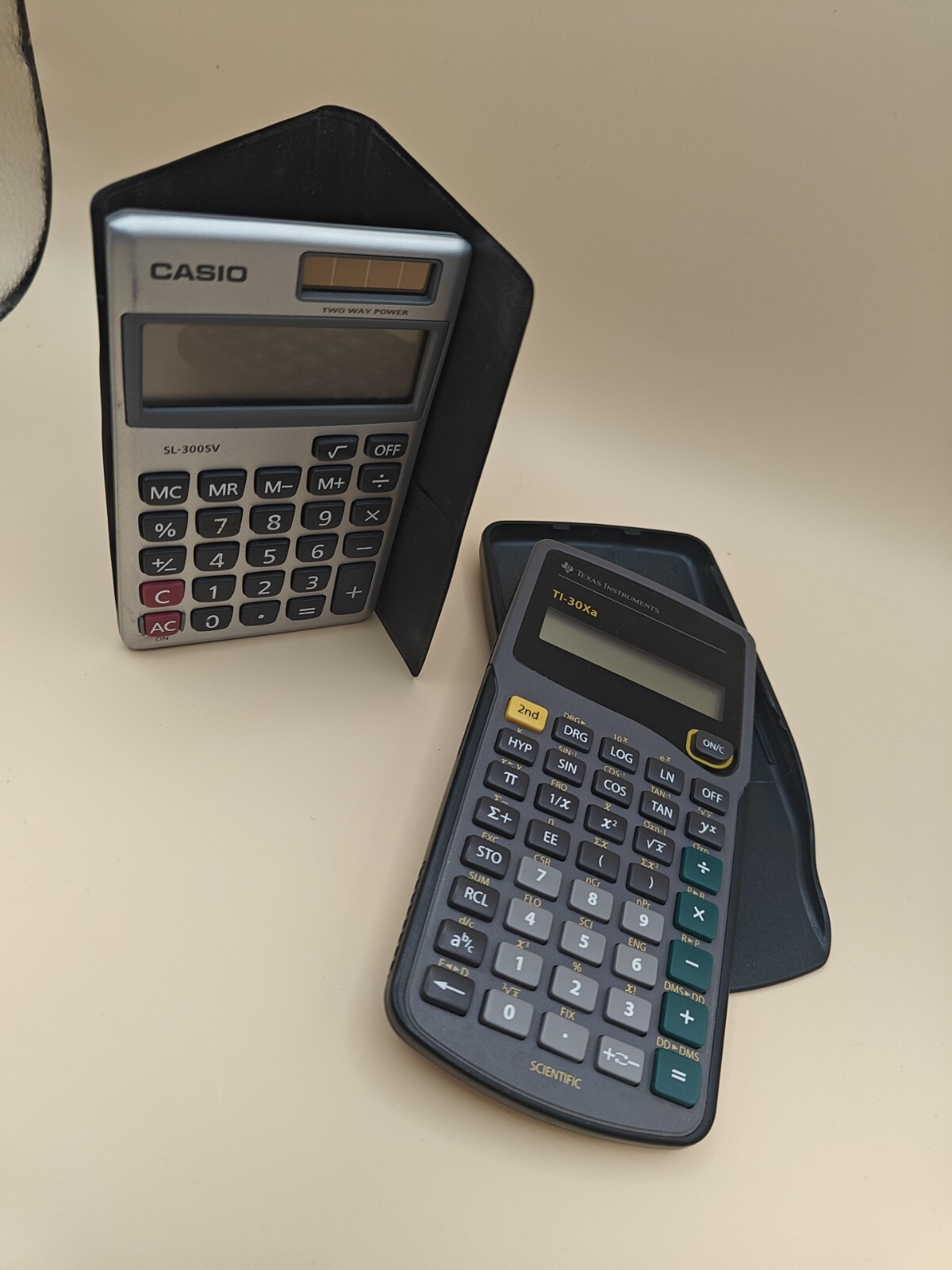Vintage Casio Solar SL-300SV & Texas Instruments TI-X30 Calculators EXC ...