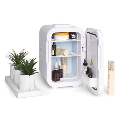 Silky Bae LED Mirror Mini Fridge Portable Beauty Ice Box Table Top ...