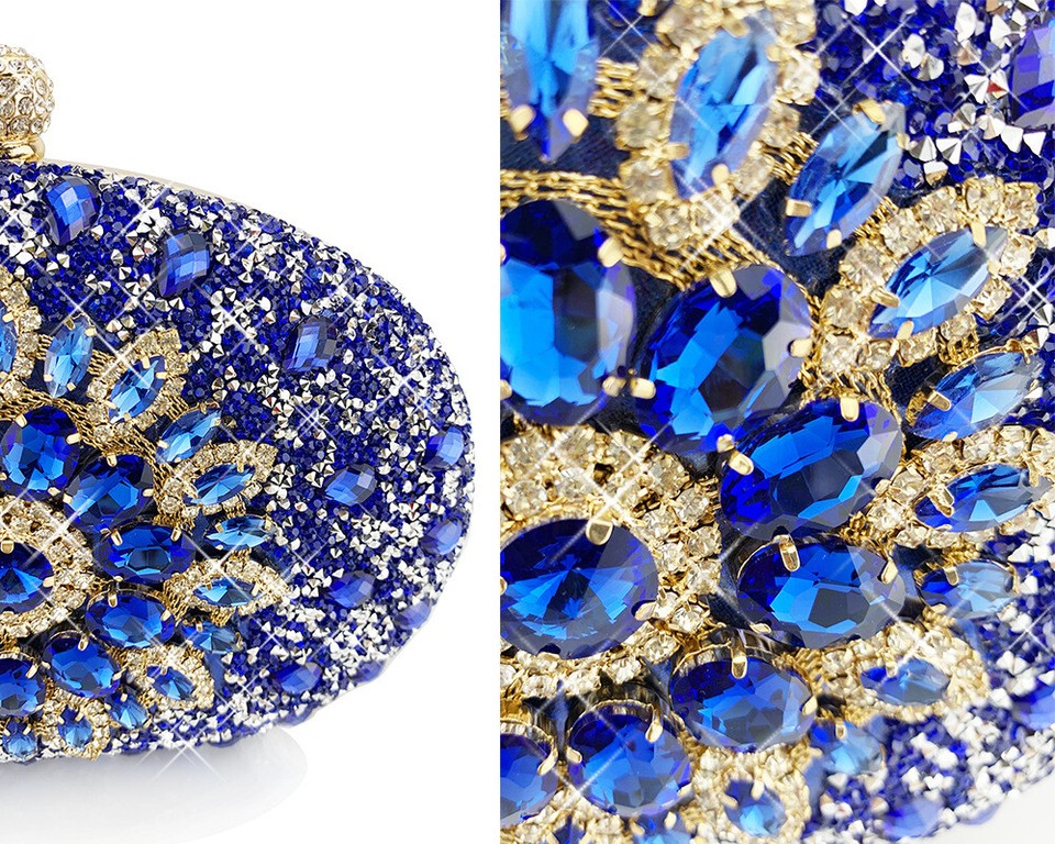 Women Evening Clutch Bag Rhinestone Crystal Wedding Party Prom ...