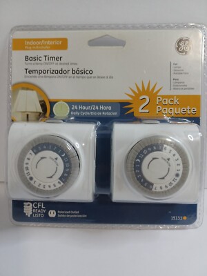 GE Basic Timer 2 Pk Indoor Plug-In # 15131 Programmable NEW SEALED | eBay