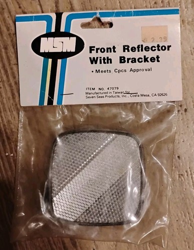 Vintage MSM Front Reflector With Bracket - NOS | eBay