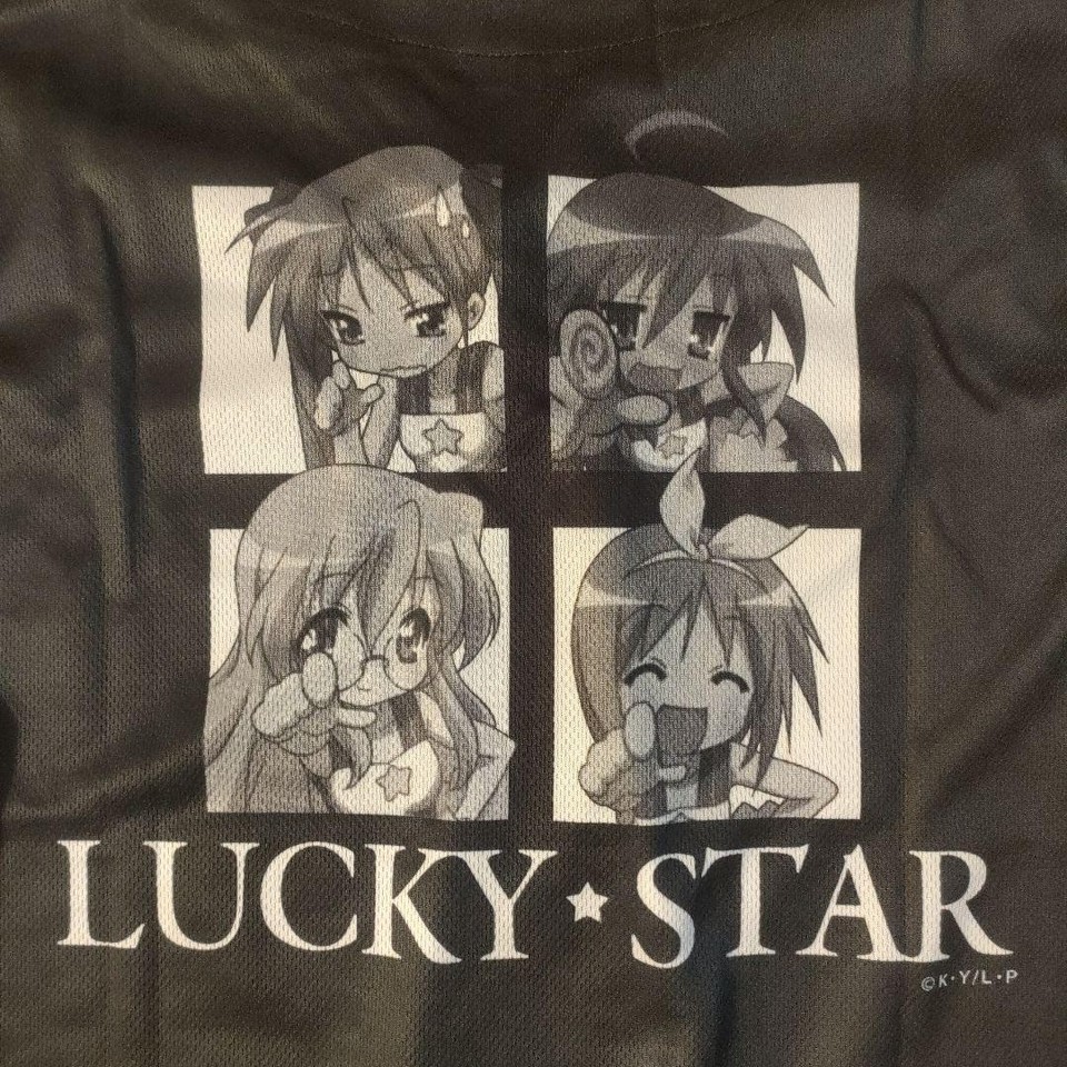 M4h Lucky Star T-shirt L Anime Casual Baseball Shirt Japan Anime Game ...