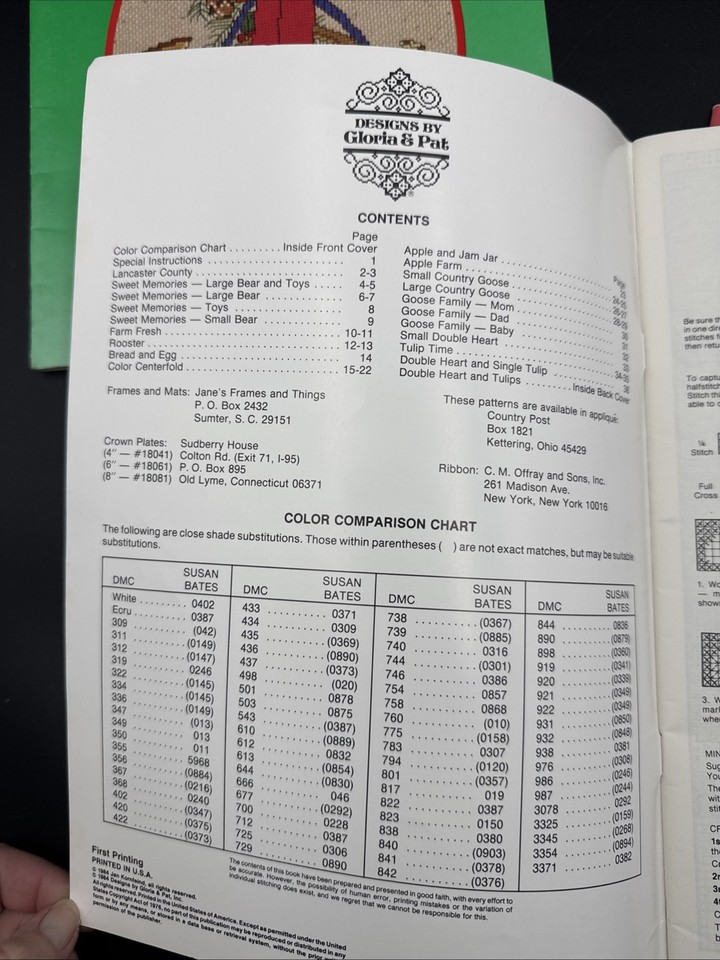 5 Counted Cross Stitch Pattern Booklets Designs by Gloria & Pat VTG 70 ...