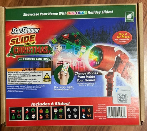 Star Shower Slide Show Christmas LED Projector w Remote, AS-SEEN-ON-TV ...