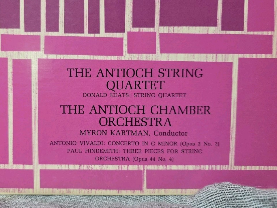 * Antioch String Quartet & Antioch Chamber Orch. Yellow Springs Oh ...