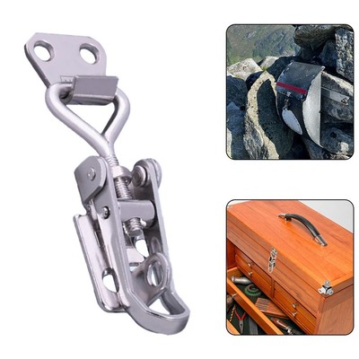 Adjustable Stainless Steel Lever Lock Hasp Latch 67 to 80mm for Offices ...