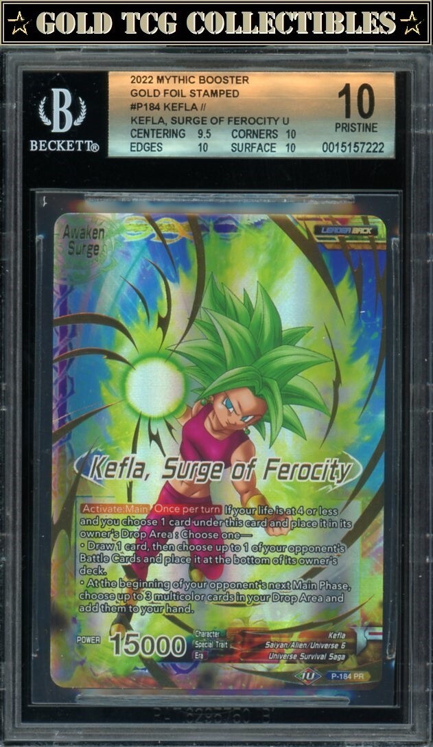 BGS 10 ⭐️ Kefla Gold Stamp Leader Super Card Promo DBS DBZ Z Heroes | eBay