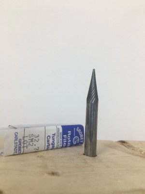 Grobet USA Carbide Burr Bur Bit, 1/4" SM-2 Pointed Cone, Single Cut, 1/ ...