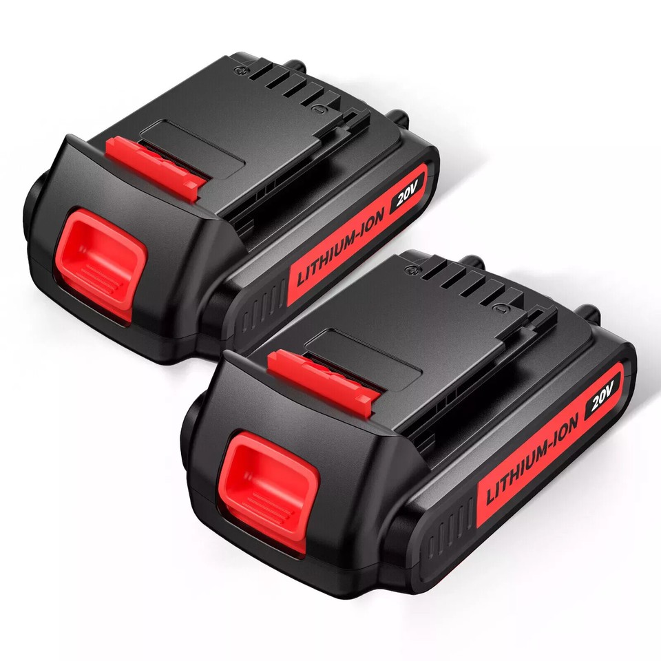 1-2Pack 20V Lithium-ion 3.0Ah Battery for BLACK+DECKER 20 Volt LBXR20 ...