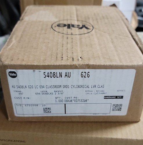 NEW YALE AU5408LN-626 LC CLASSROOM FUNCTION LESS CYLINDER CURRENT LIST ...