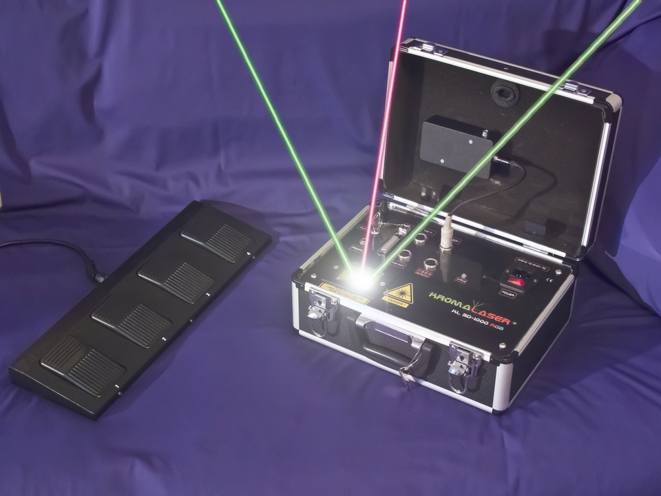 Laser Harp Kromalaser KL 3d-3000 3W RGB the queen of laser harps-harpe ...