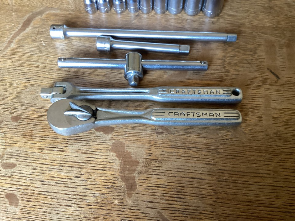 Rare Vtg 15 Pc Craftsman ¼” Drive =V= Series Socket Set | eBay