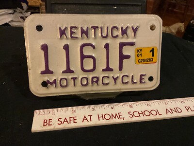 Kentucky KY Motorcycle License Plate 2001 1161F | eBay