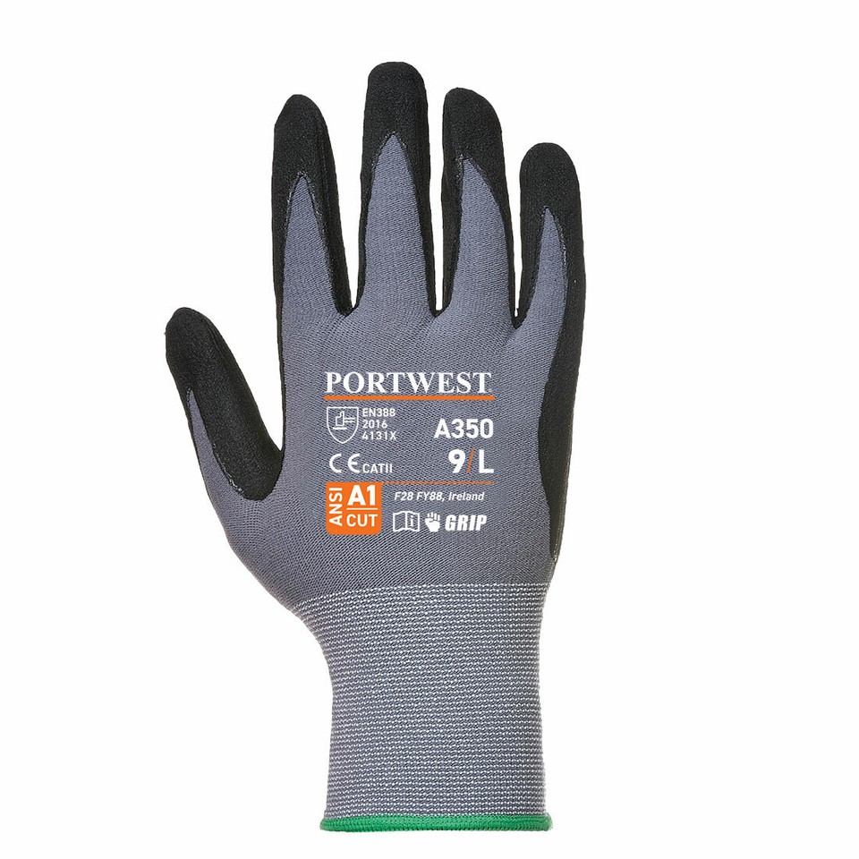 12 X Portwest A350 Dermiflex Sécurité Gants Main Protection PU ...