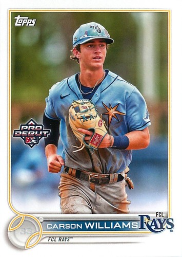 Carson Williams 2022 Topps Pro Debut MiLB Baseball Rookie Card #PD-54 ...
