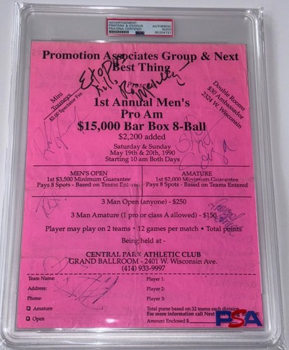 Pantera Band (w/ Dimebag Darrell) Signed 1990 Concert Flyer Poster ...
