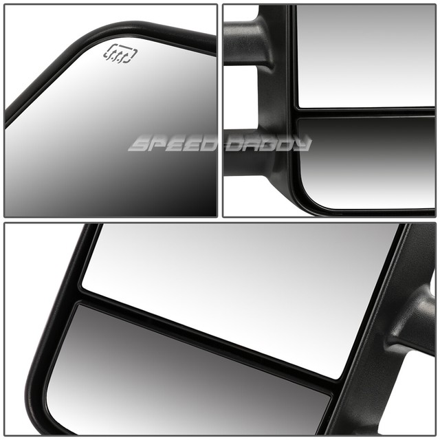 Pair Power Heated Extendable Dual Arm Rear Towing Side Mirror for 99-02 ...