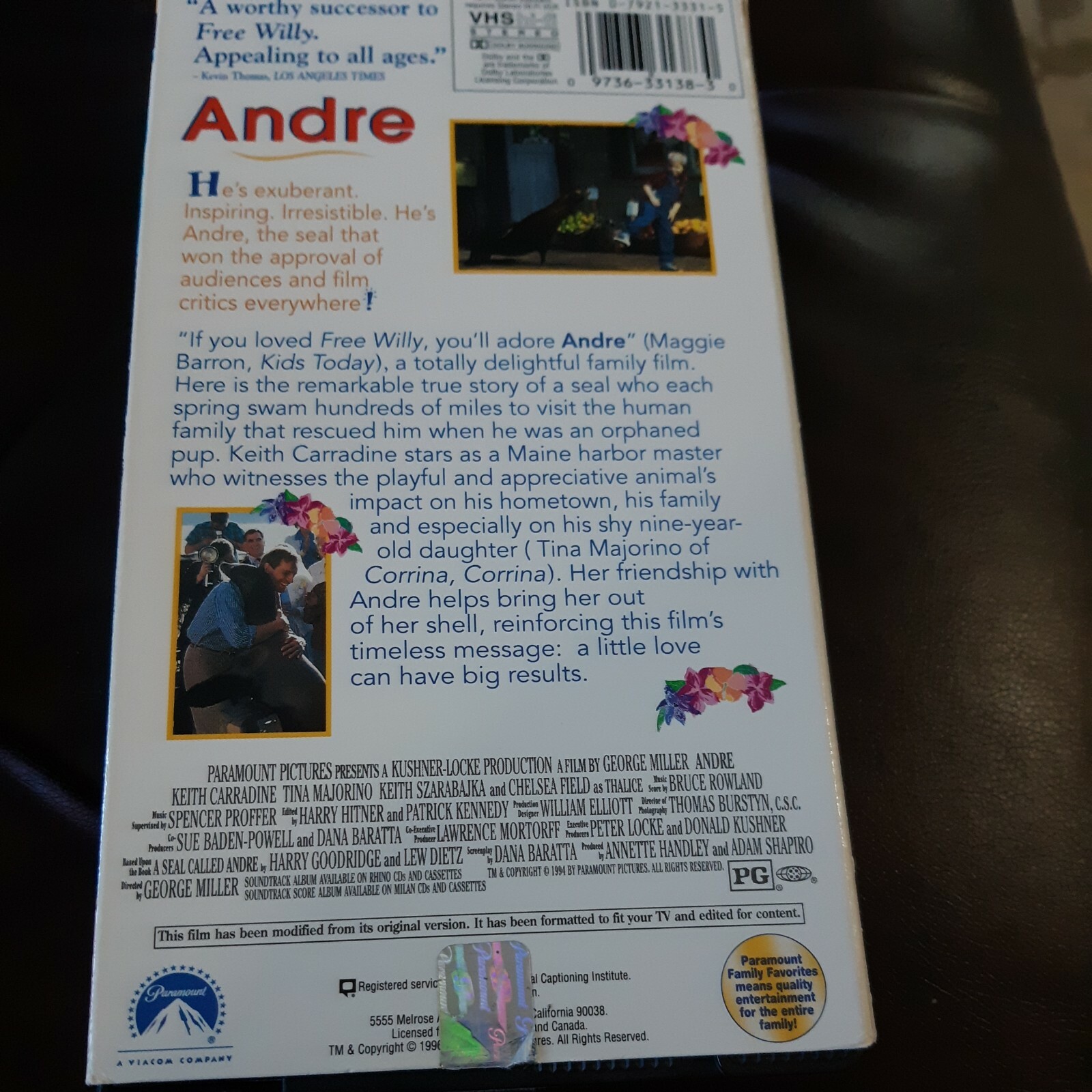 Andre (VHS, 1995) Keith Carradine - true story parents choice award Ex ...