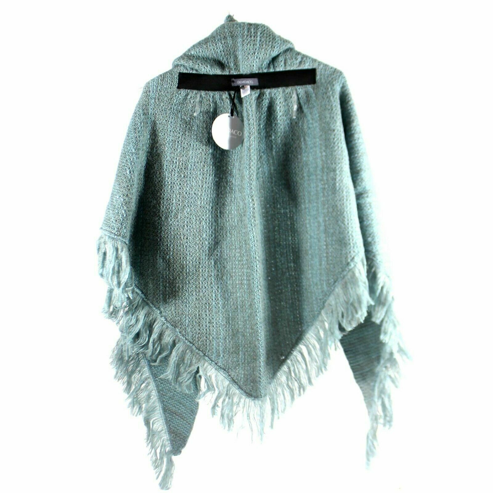 New DEMDACO Triangle Wrap Knit Fringe Shawl Large Teal Free Shipping | eBay