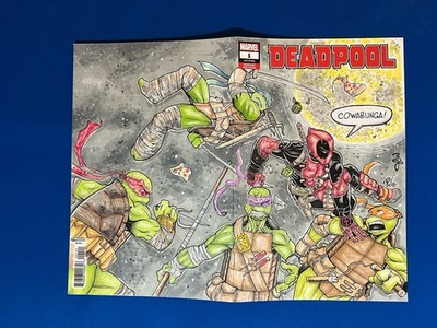 DEADPOOL #1 (2018) Sketch With Deadpool & Teenage Mutant Ninja Turtles ...