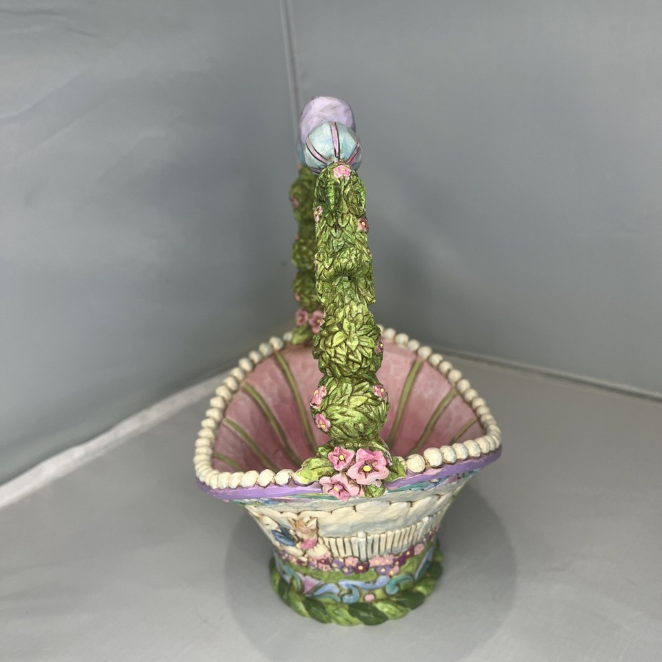 Jim Shore 2011 Welcome Spring Easter Basket with 4 eggs 4028528 | eBay