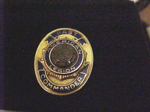 Vintage American Legion PAST COMMANDER Enameled 10K Gold Screw Back Pin ...