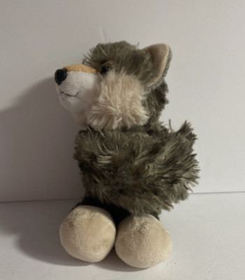 Wild Republic Huggers Furry Wolf Snap Bracelet Plush Stuffed Wristlet ...
