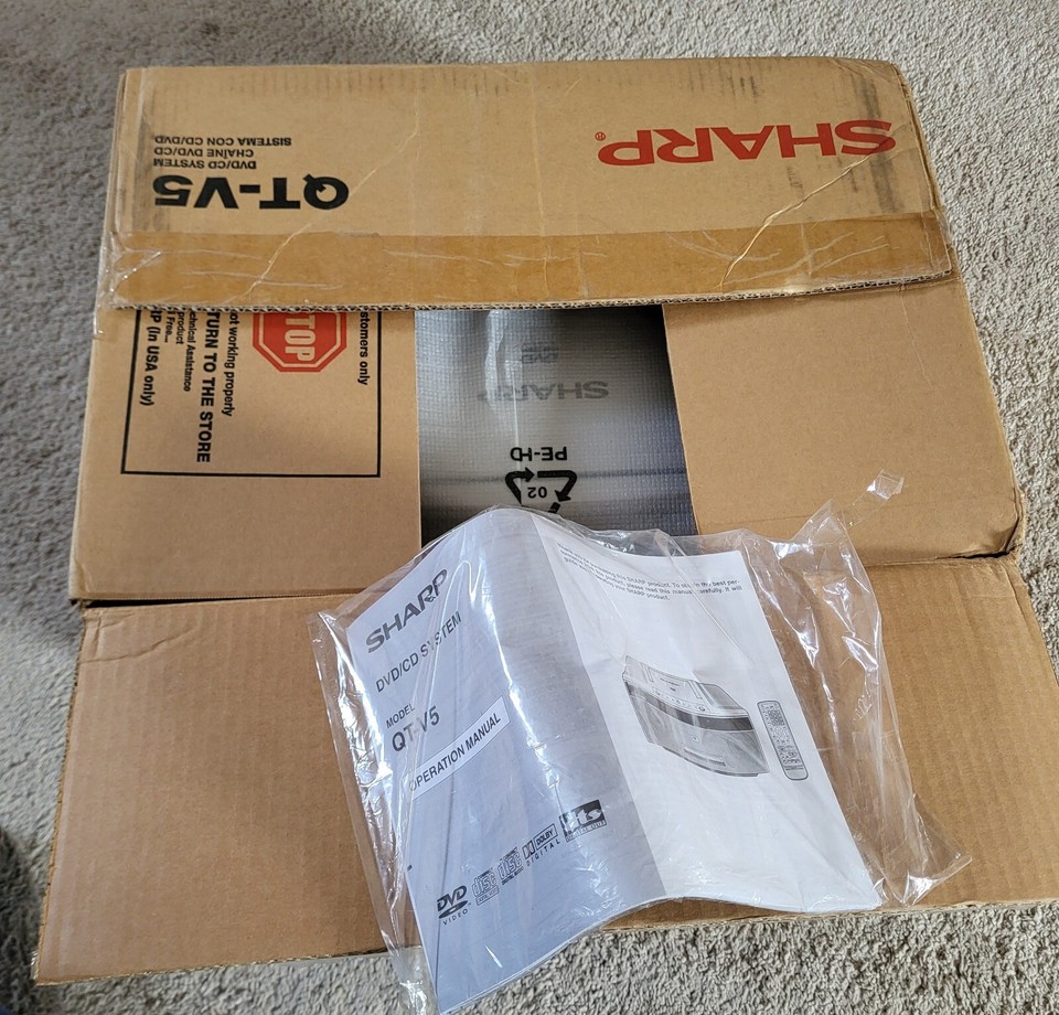 Vintage 1990s Sharp DVD / CD QT-V5 Radio Boombox BRAND NEW IN THE BOX ...
