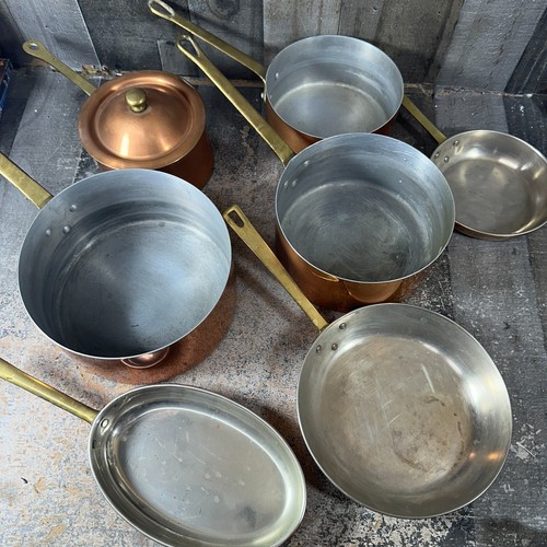 Vintage Copper Pan & Skillet Lot of 8 Pieces - Unbranded - Some made in ...