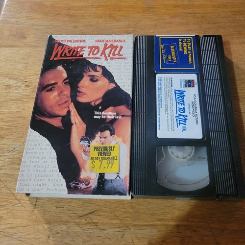 Write To Kill (1991) VHS sexy murder mystery Joan Severance Scott Valentine RARE 43396910539| eBay