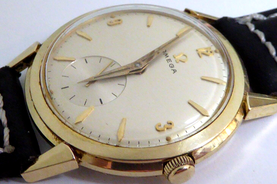 MENS 14K SOLID GOLD OMEGA MANUAL WIND WRISTWATCH CAL.510 Excellent ...