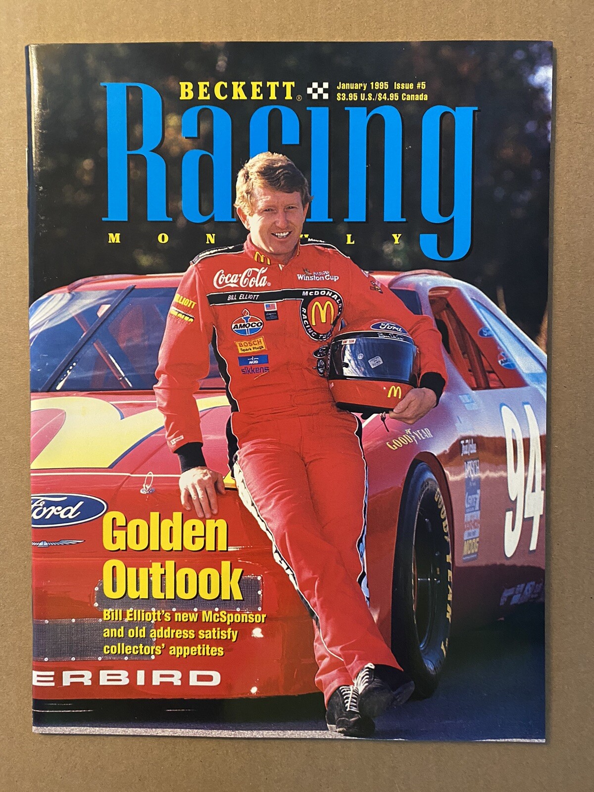 1995 Beckett Racing Issue #5 Bill Elliott NM New Crisp Free Shipping No ...