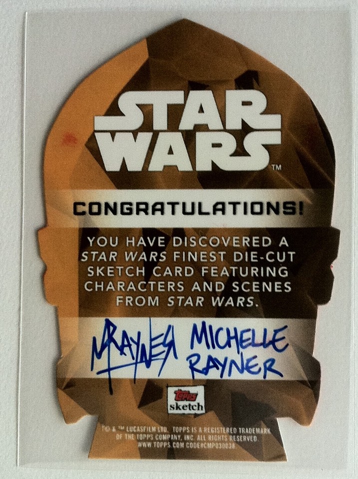 TOPPS STAR WARS DIE CUT SKETCH CARD STORMTROOPER HAND DRAWN BY MICHELLE ...