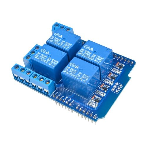DC 5V 4-Channel Relay Module Shield Terminal Relay Board for Arduino ...