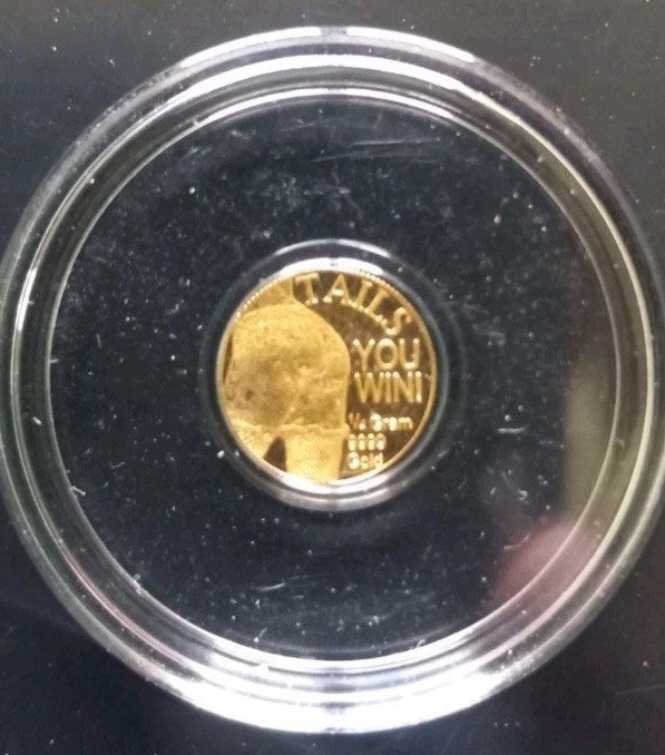1/4 Gram Gold Heads You Win Tails You Win Coin RARE Monarch Fine Fourth ...