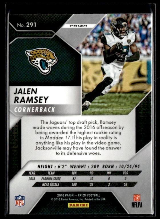 L47,002 - 2016 Panini Prizm Prizms #291 Jalen Ramsey | eBay