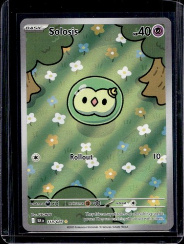 2025 Pokemon SV Black Bolt Solosis Illustration Rare #118/086 | eBay