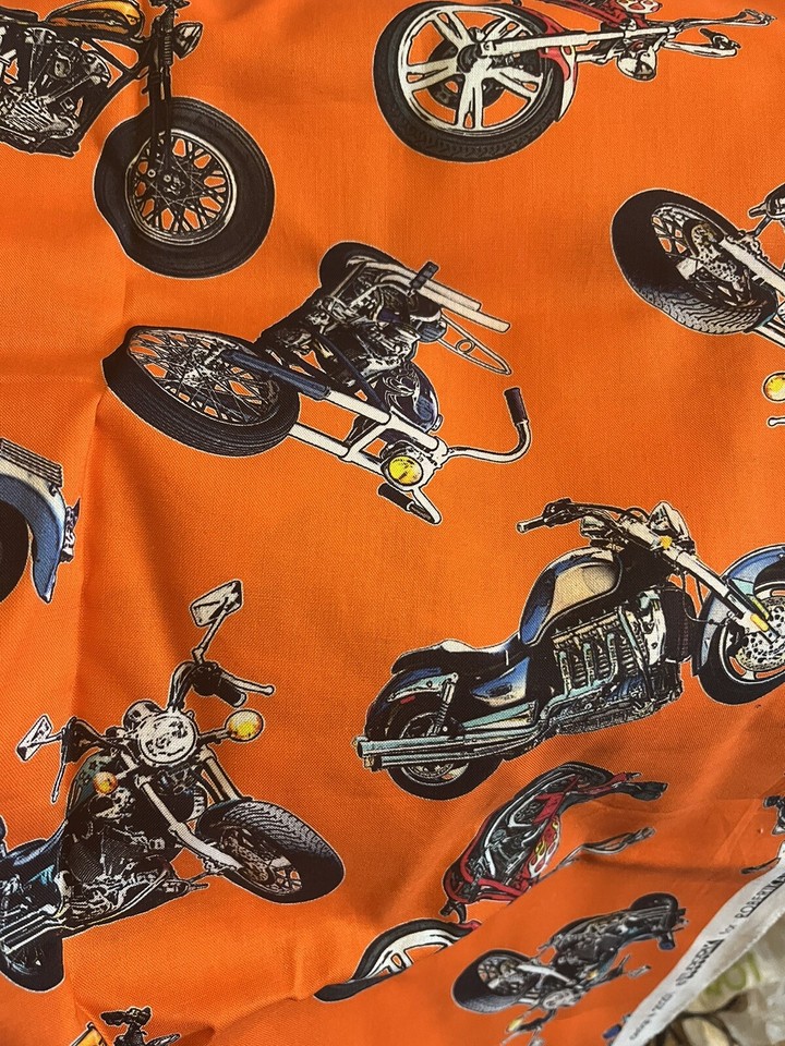 Motorcycle Fabric 100% Cotton fabric BTY 36”x44” | eBay