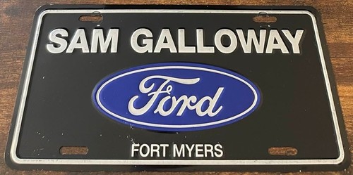 Sam Galloway Ford Dealership Booster License Plate Fort Myers Florida ...